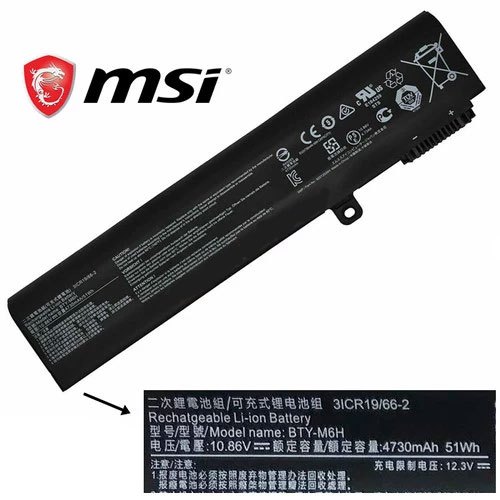 Jual Baterai Original MSI BTY-M6H GE62 GE63 GE72 GE73 GL62 GP62 GP63 MS ...