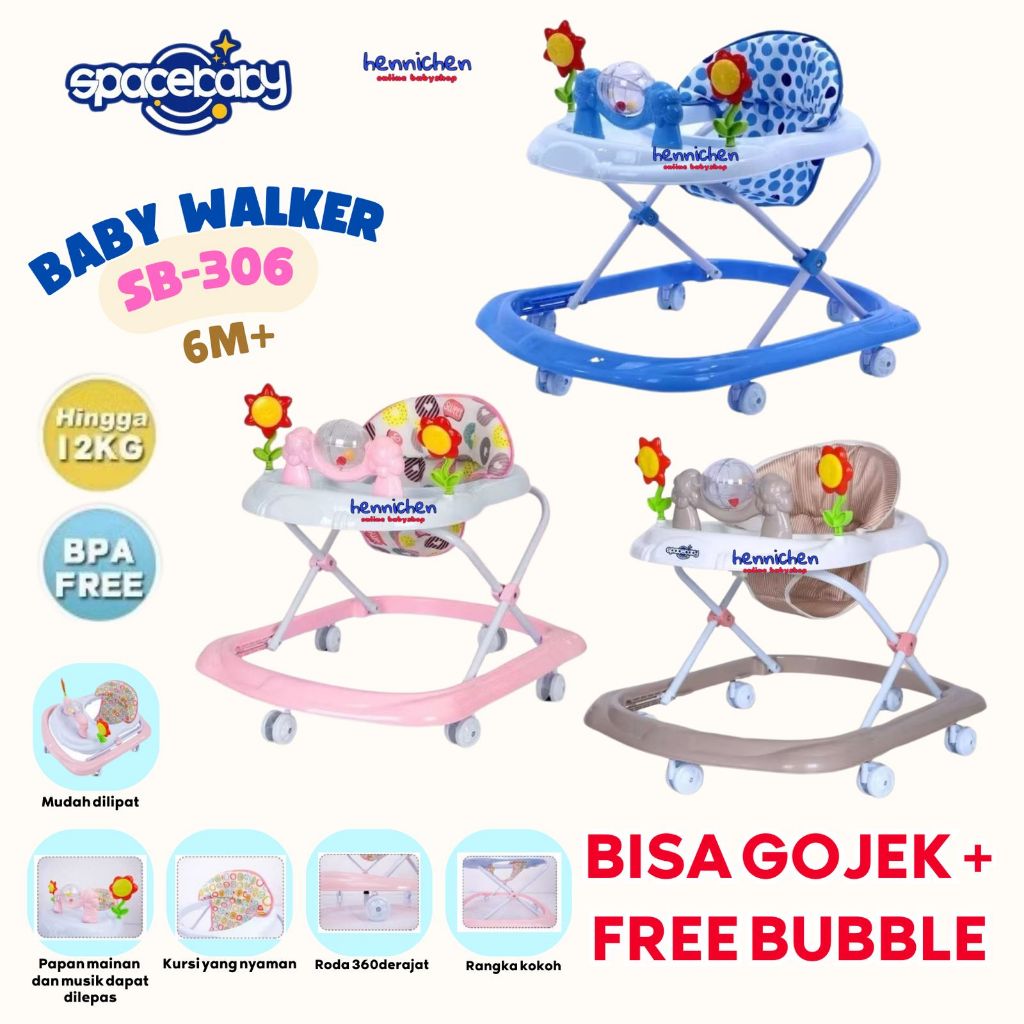 Jual Spacebaby Baby Walker SB-306 Alat Bantu Jalan Anak | Shopee Indonesia
