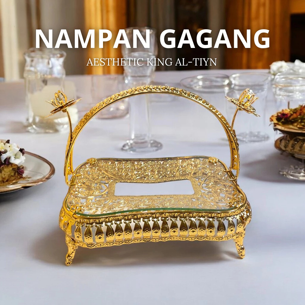 Jual Nampan Aesthetic / Nampan Mewah / Nampan Kaca mewah Gold | Shopee ...