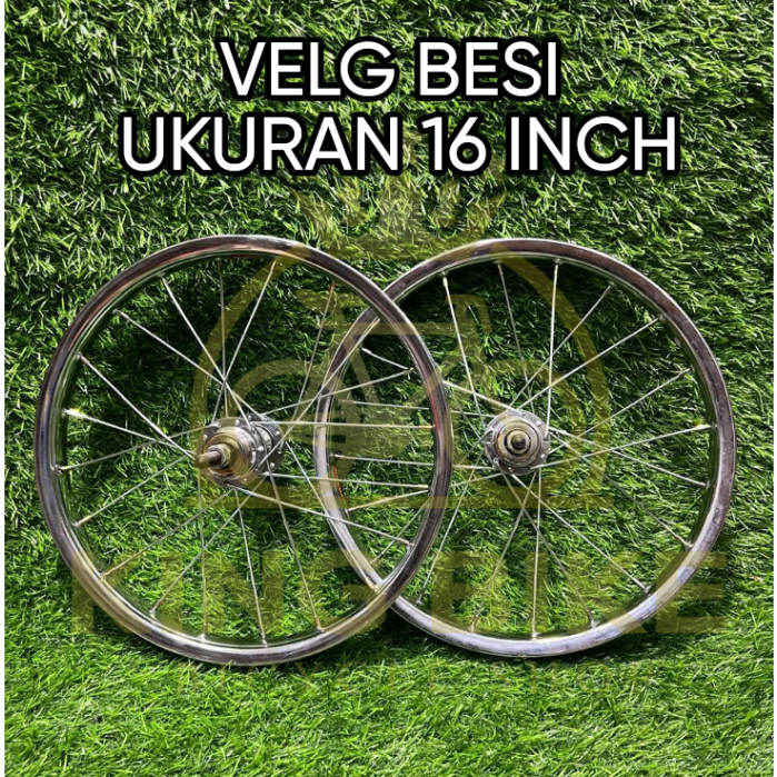 Jual VELG/RIM BESI SEPEDA UKURAN 16 INCH DEPAN/BELAKANG/SEPASANG SIAP ...