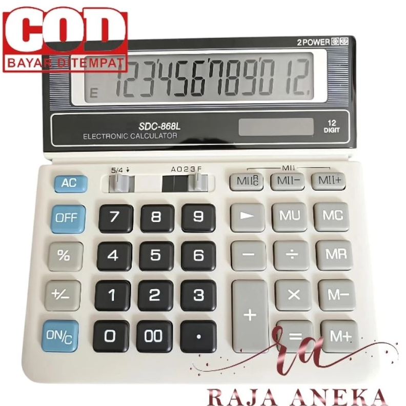 Jual Calculator SDC-868L - Kalkulator Desktop Meja Kantor SDC 868L 868 ...