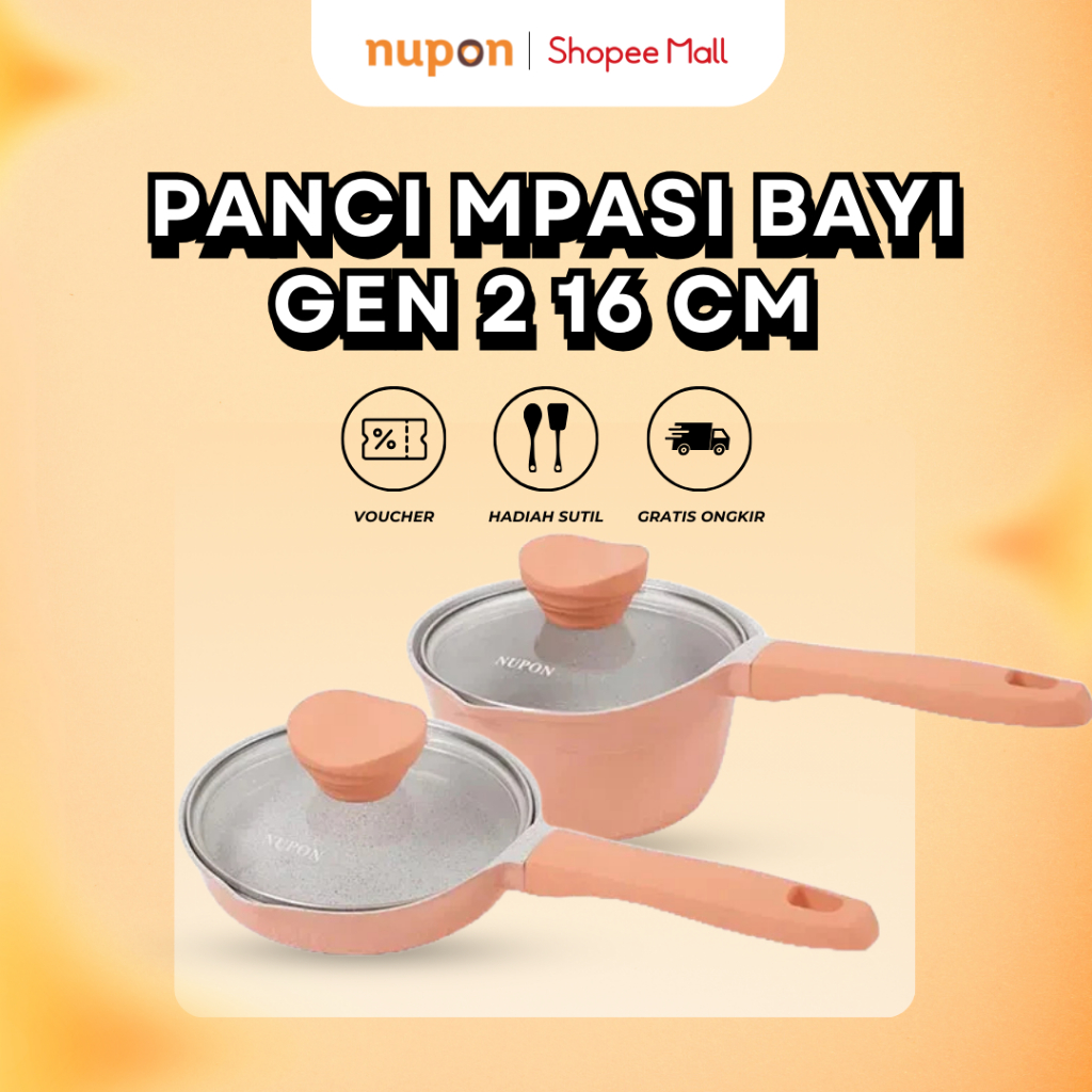 Jual NUPON Panci Mpasi Bayi Gen 2 16 CM Anti Lengket Stainless Steel ...