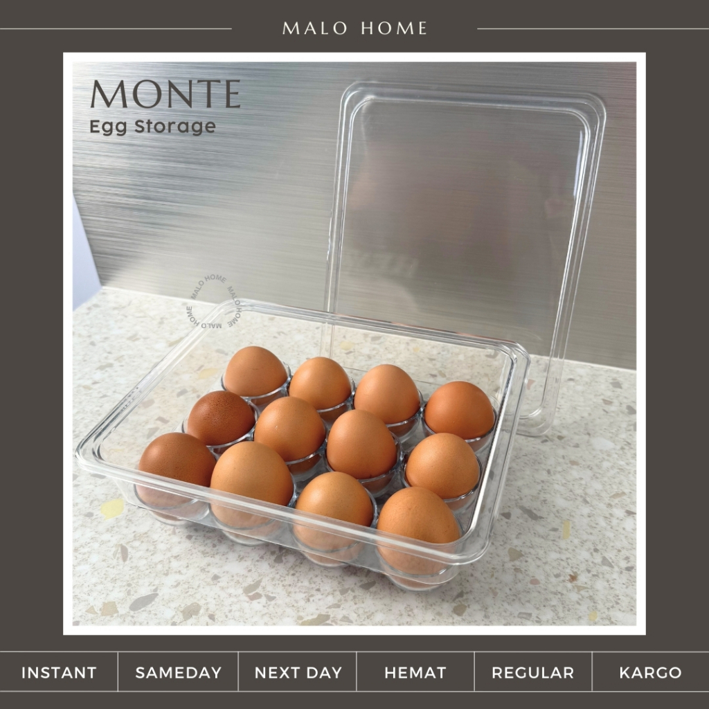 Jual MALOHOME - MONTE Egg Organizer Box Kotak Penyimpanan Telur Egg ...