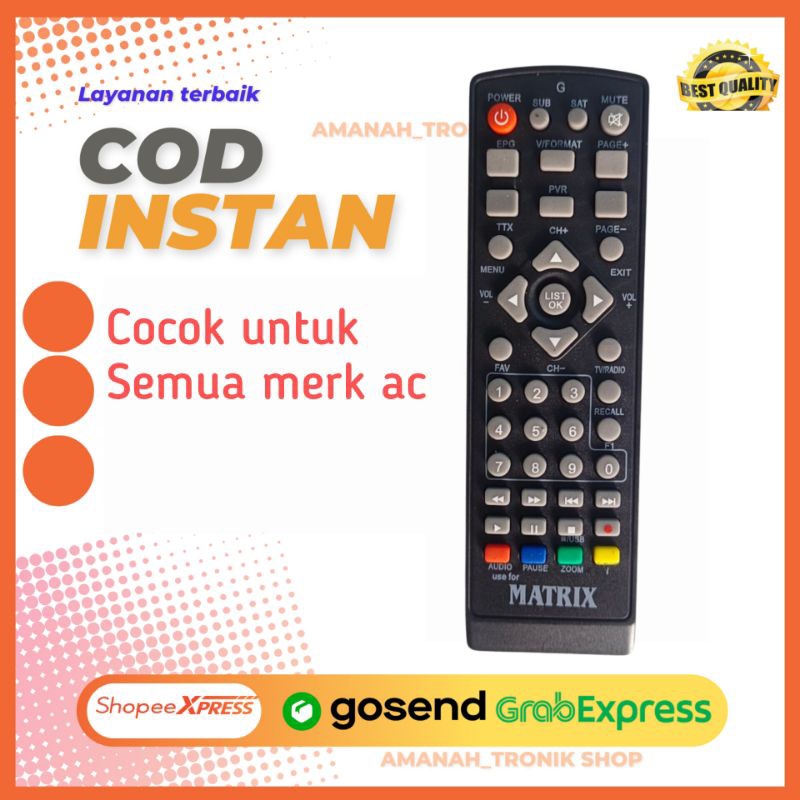 Jual Remote Remot STB Matrix SET TOP BOX Langsung pakai terbaru ...