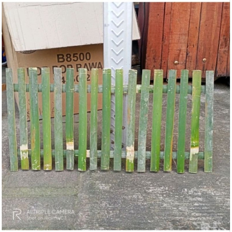 Jual pagar bambu/pagar jadi/pagar tanaman panjang 1m | Shopee Indonesia