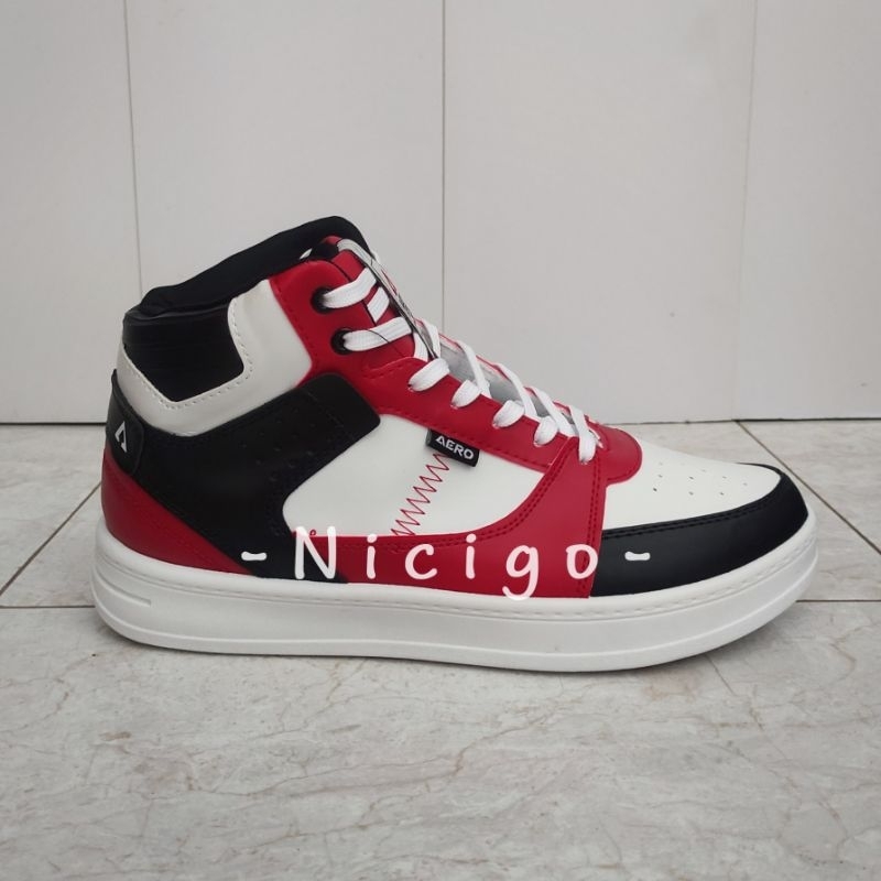 Jual Sepatu Sneakers Casual High Pria Wanita - Aerostreet Hoops High ...