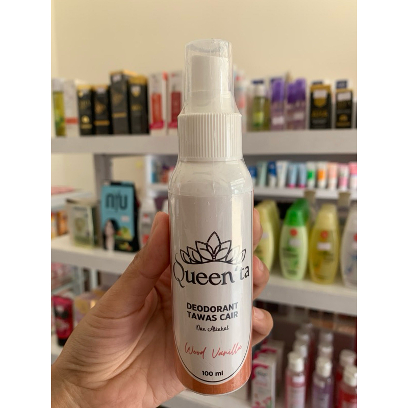 Jual Deodorant Tawas Cair Queen'ta non alkohol wood vanilla | Shopee ...