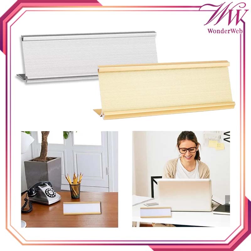 Jual 18x6cm Papan Nama Meja Aluminium Papan Nama Di Atas Meja Table Name Card Holder | Shopee ...