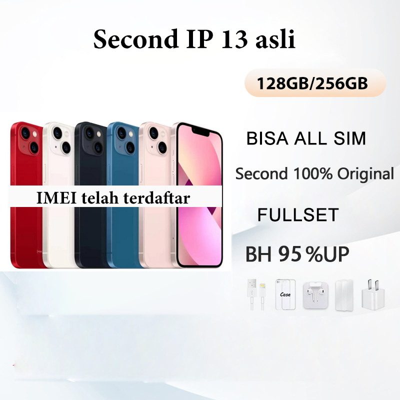 Jual IP 13 128GB/256GB Second BH 95%+ ORIGINAL 100% | MULUS NORMAL FULLSET Kondisi Perfect ...