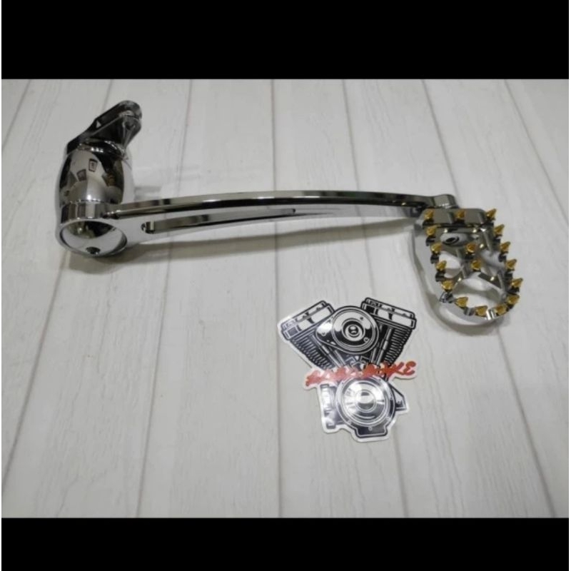 Jual pedal rem harley chrome spike touring 2014up brake arm harley ...