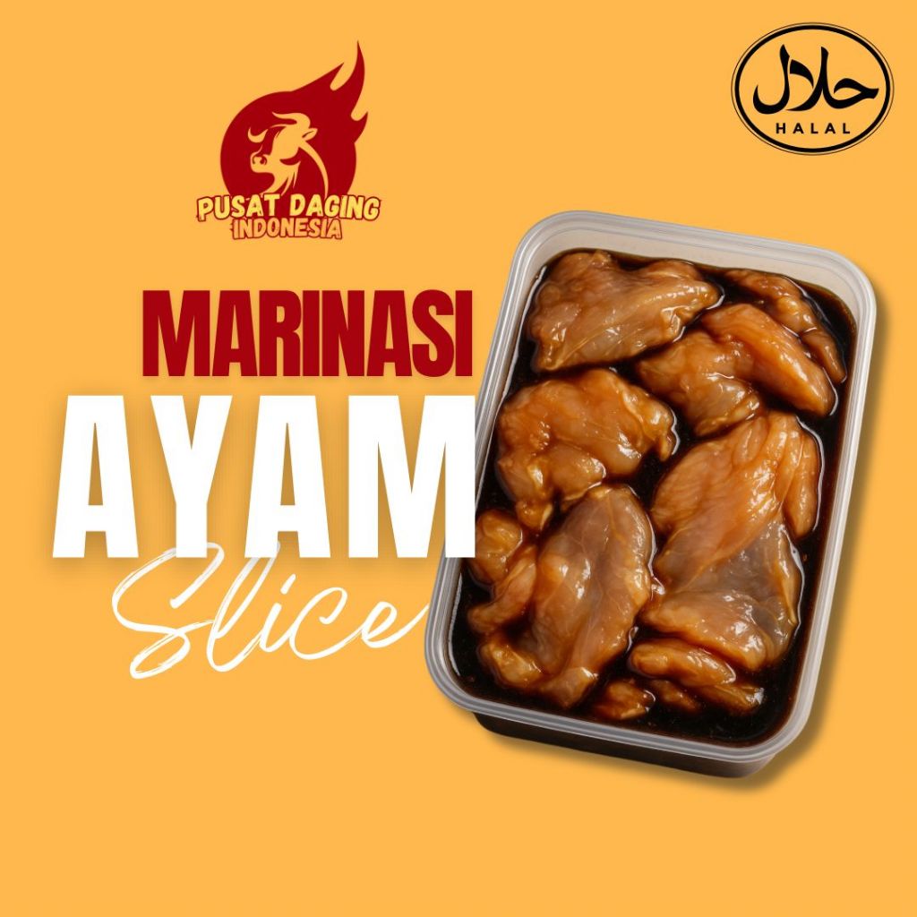 Jual DAGING AYAM MARINASI SLICE / CHICKEN MARINATED (FOR GRILLING ...