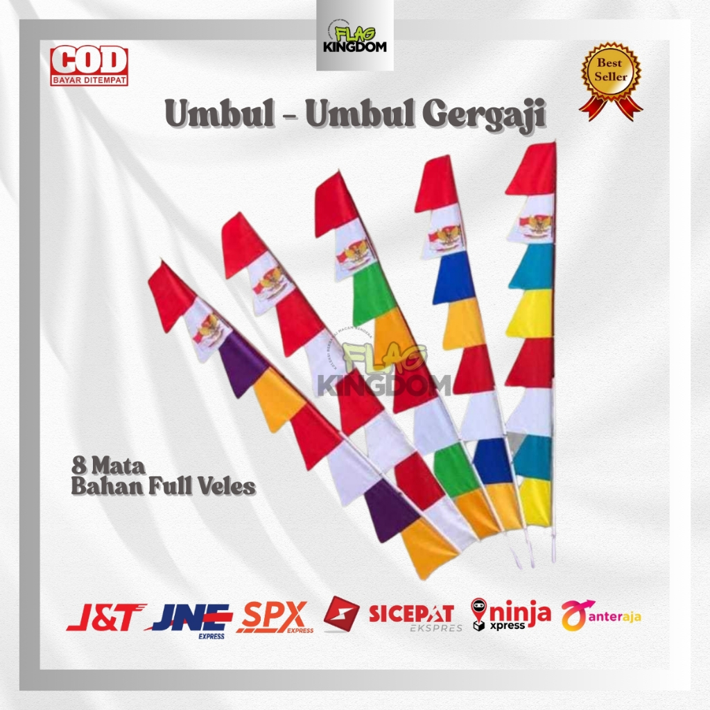 Jual BENDERA UMBUL UMBUL GARUDA 8 MATA PREMIUM (3 Meter) | Shopee Indonesia