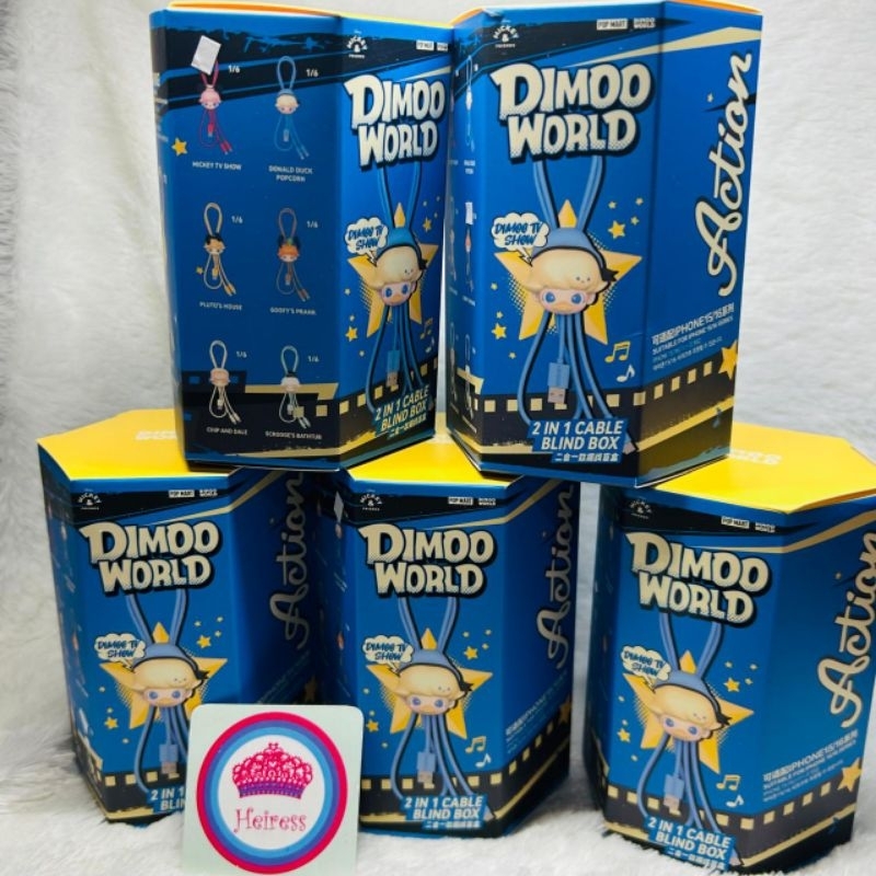 Jual Dimoo world disney popmart 2 in 1 cable pop mart mickey kabel ...