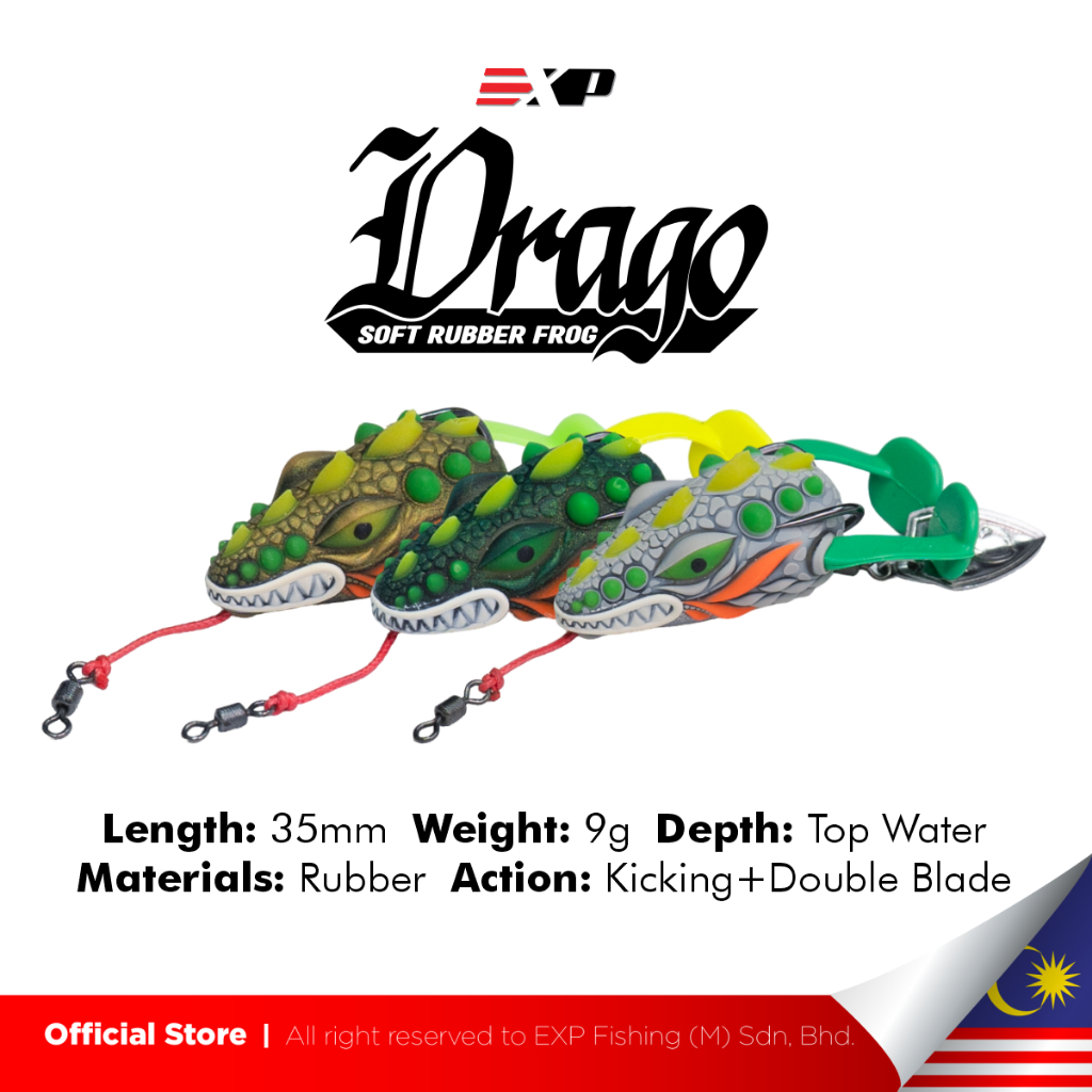 Jual EXP DRAGO FROG Soft Rubber For Snakehead Hunter Haruan/Bujuk umpan ...