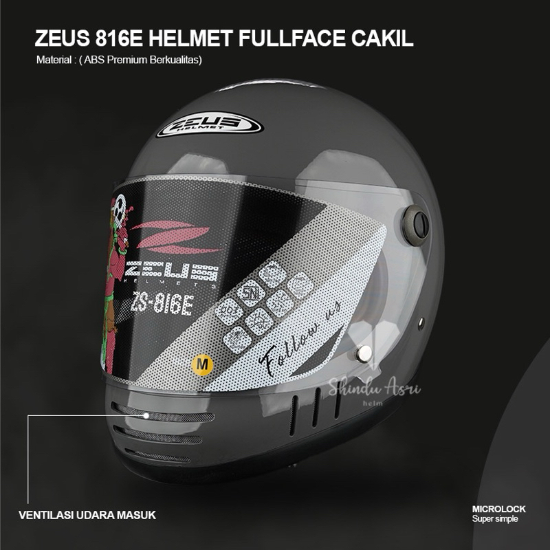 Jual HELM ZEUS 816E Fullface Retro | Shopee Indonesia