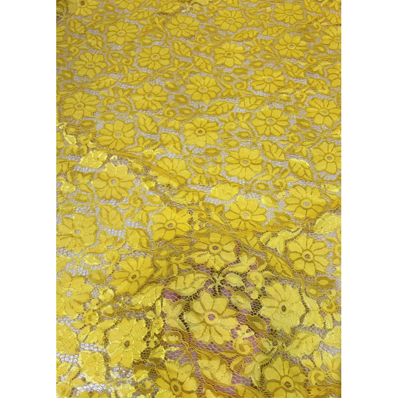 Jual Bahan kebaya Amelia | bahan brokat | brokat kuning | Shopee Indonesia