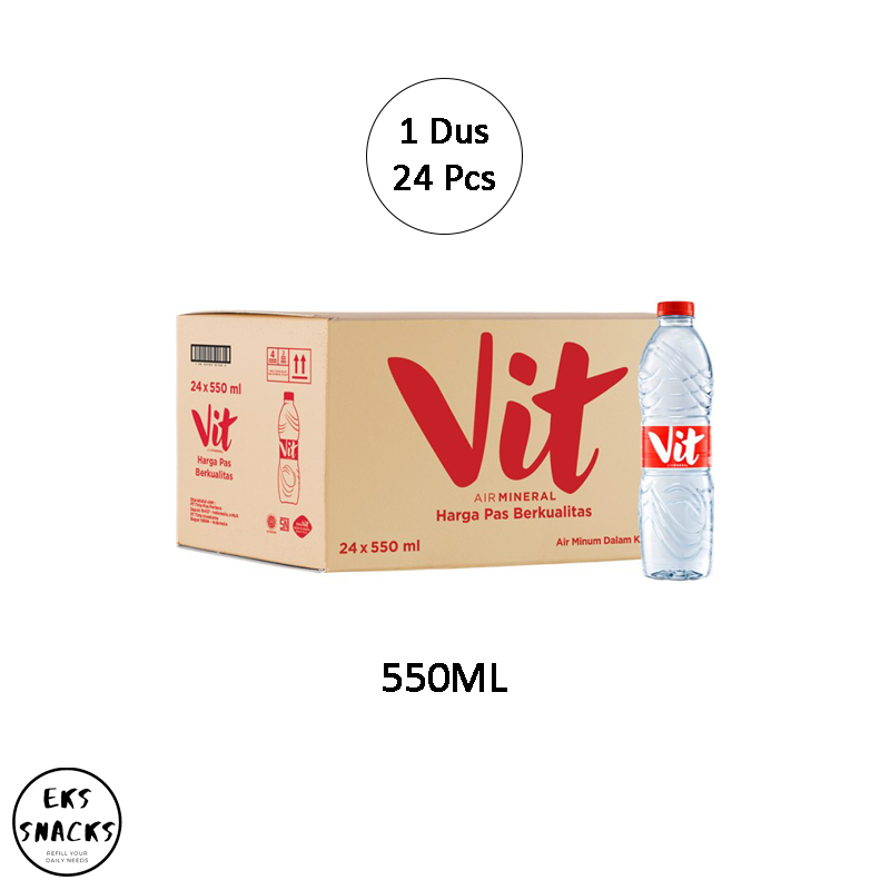 Jual Air Mineral VIT 550ML 550 ML Botol [1 Dus 24 Botol] | Shopee Indonesia