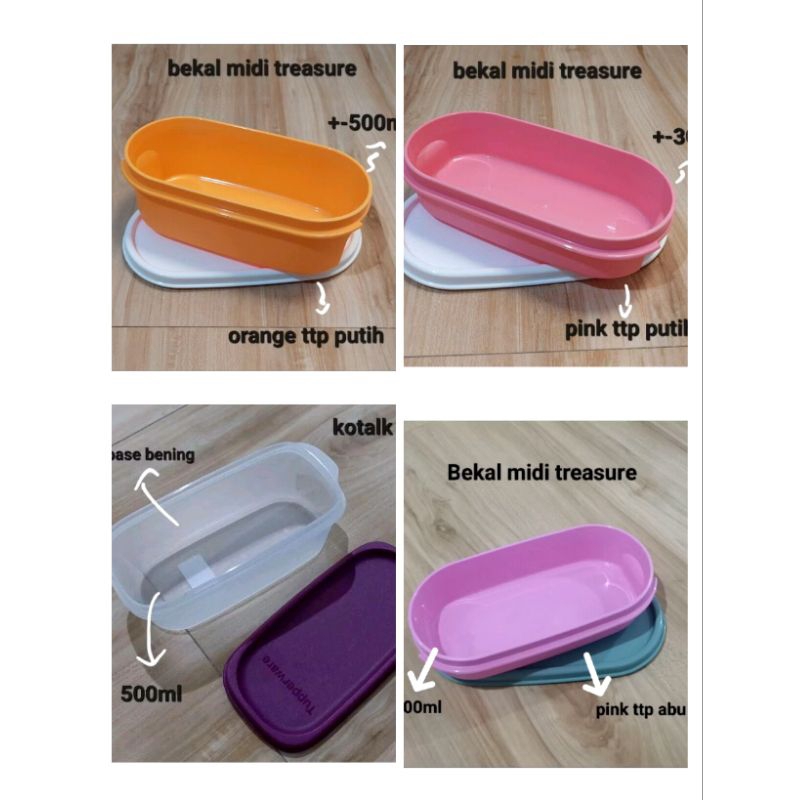 Jual ORIGINAL TUPPERWARE BEKAL OVAL MIDI TREASURE 1PC | Shopee Indonesia