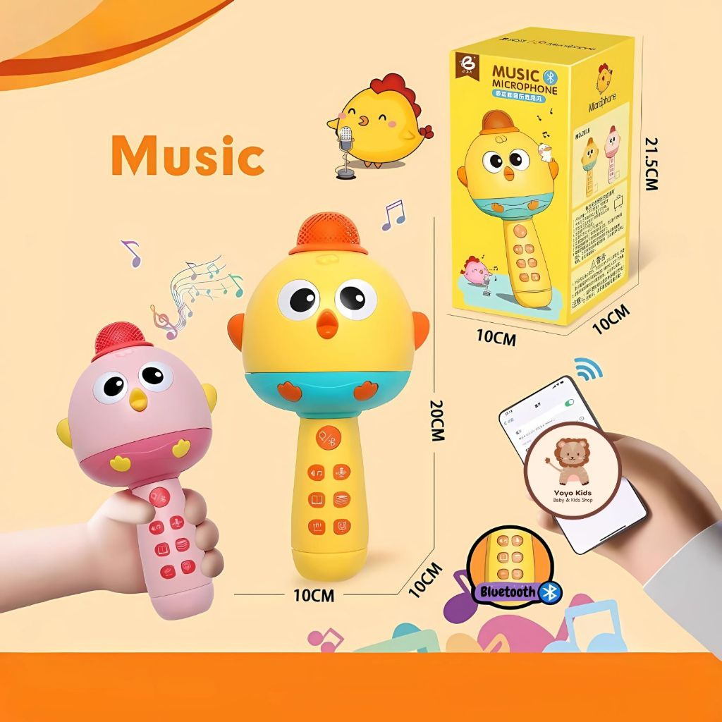 Jual Mainan Mic Anak Microphone Mikrofon Suara Meniru Lagu Musik ...