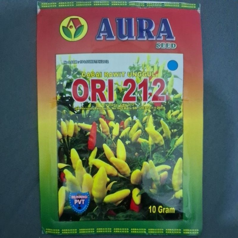 Jual 10 gram benih cabe cabai rawit unggul ori 212 cap aura seed indonesia | Shopee Indonesia
