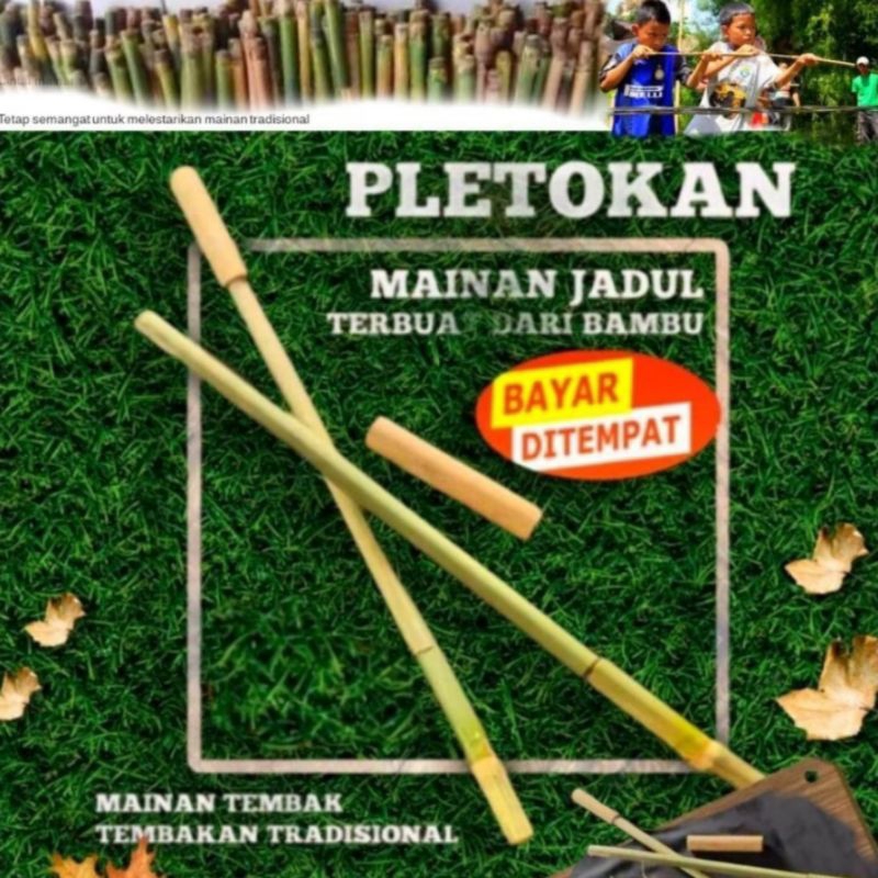 Jual Pletokan / Tembakan Bambu Mainan Tradisional Tempo Dulu | Shopee ...