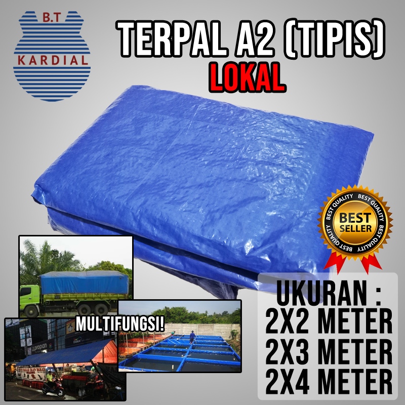 Jual Terpal Plastik A2 (TIPIS) Biru Silver 2x2 2x3 2x4 Murah Kualitas ...