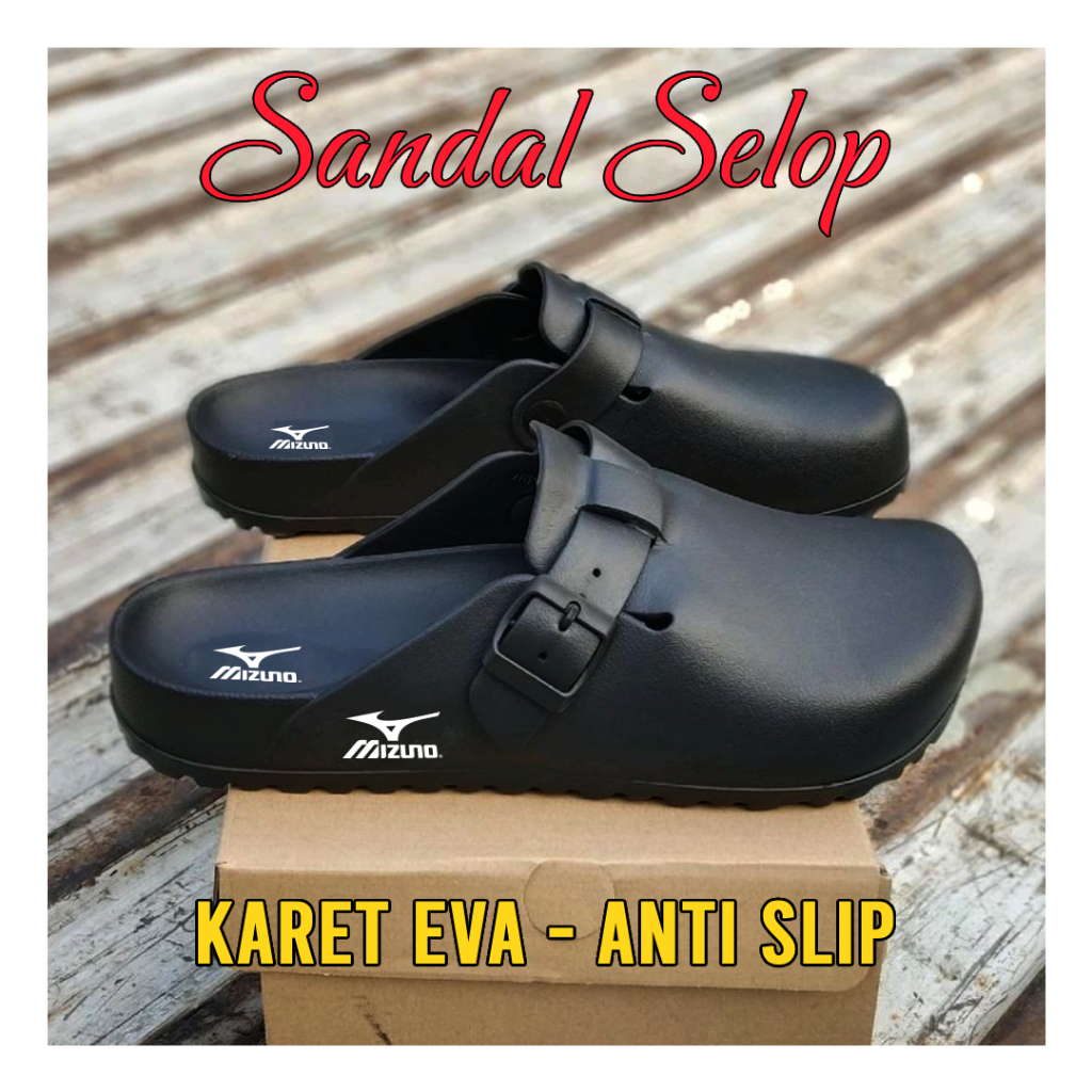 Jual BIG SALE !! Sepatu Sandal Slop Pria Bustong Mizuno EVA Karet ...