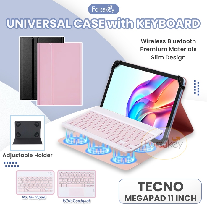 Jual ( CASE & KEYBOARD ) Tecno Megapad Mega Pad 11 Inch Tab Tablet 2025 Wireless Bluetooth ...