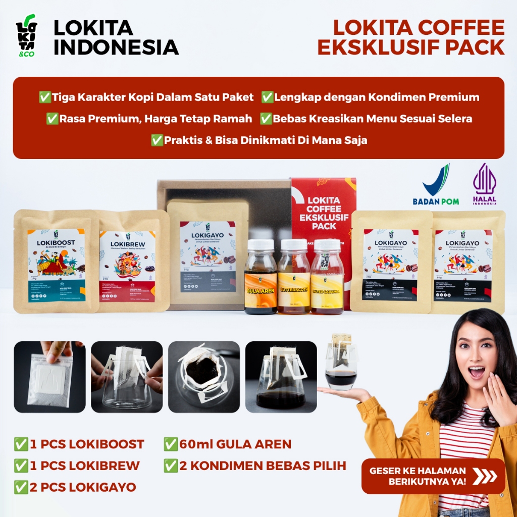 Jual LOKITA - Paket Kopi Drip Bag Lengkap Eksklusif Pack (Drip Bag ...