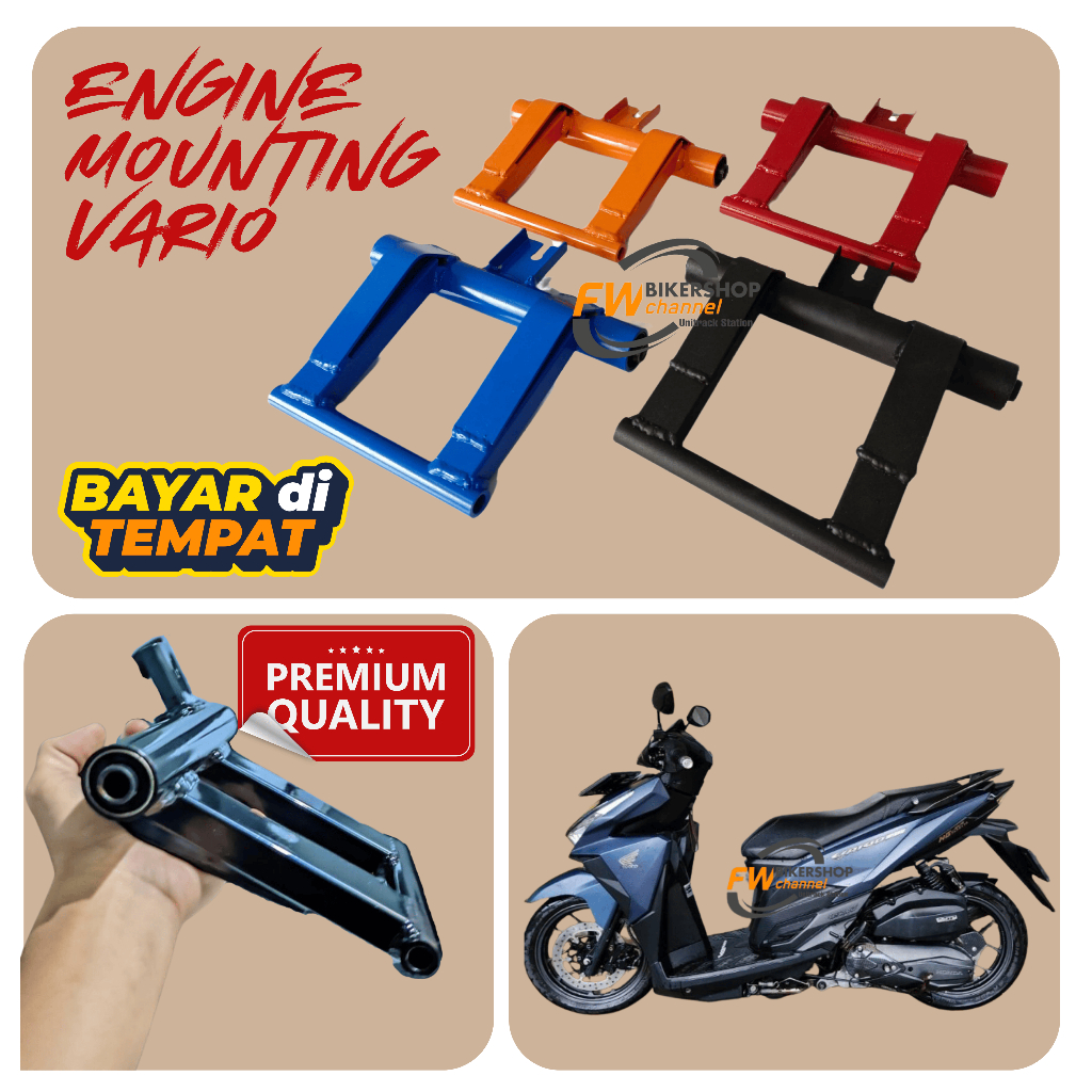 Jual ENGINE MOUNTING VARIO 125/150 LED, 125/150 NEW (Mundur 3cm sd 10cm ...