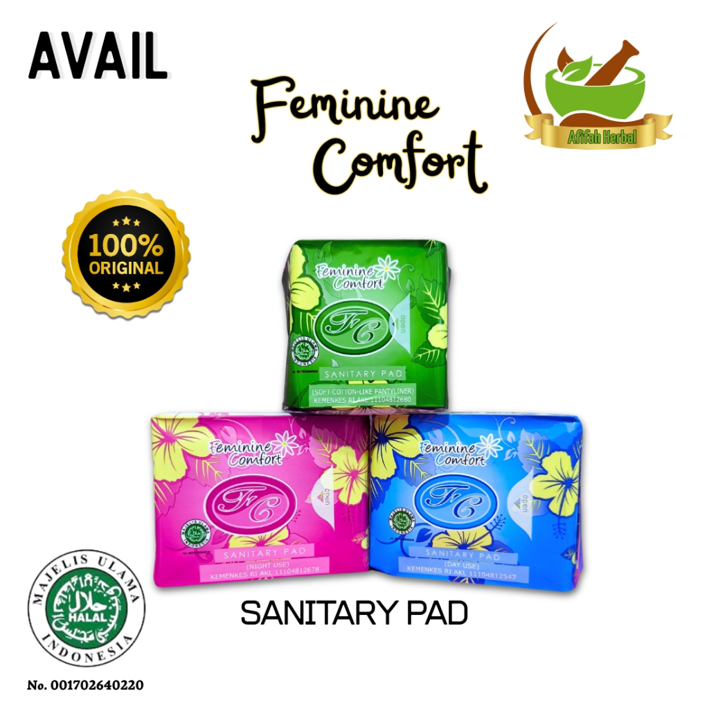 Jual AVAIL FEMININE COMFORT PEMBALUT HERBAL ORIGINAL | DAY USE, NIGHT ...