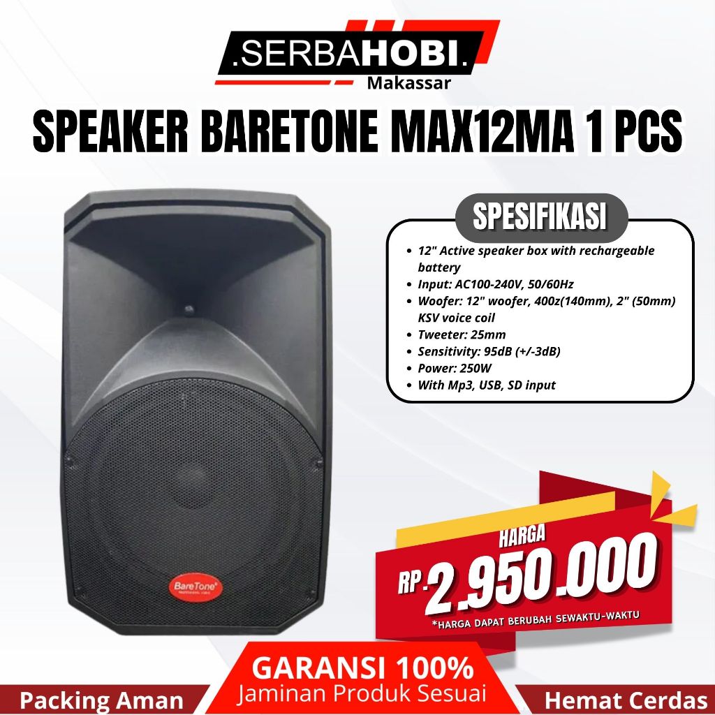 Jual Speaker Aktif Baretone MAX12MA Original Sound | Shopee Indonesia