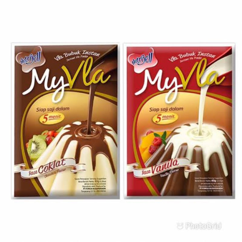 Jual Nutrijell Vla Vanilla / Coklat | Shopee Indonesia