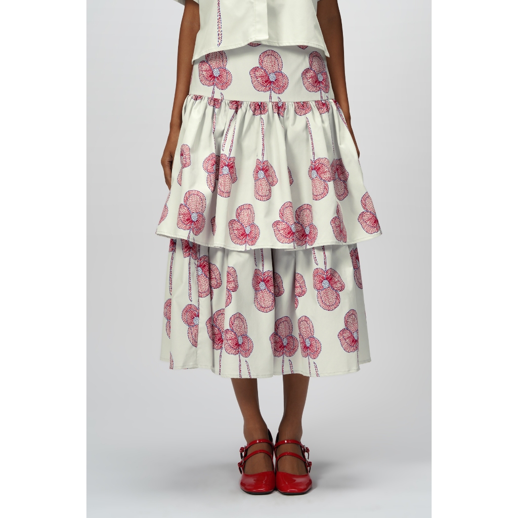 Jual Calla The Label - Emma Layered Skirt - Blush | Shopee Indonesia