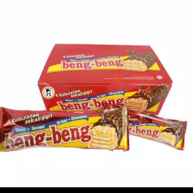 Jual WAFER BENG BENG BOX ISI 17 PCS x 25 GRAM CHOCOLATE WAFER CARAMEL ...