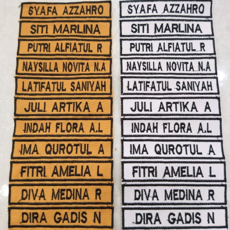 Jual Bordir Bed Nama Sekolah Satuan, Badge Papan nama SD, SMP, SMA ...