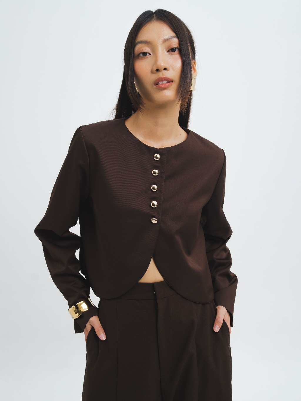 Jual Nine Studio - Row Outer in Dark Brown (SALE - NO RETURN / EXCHANGE ...