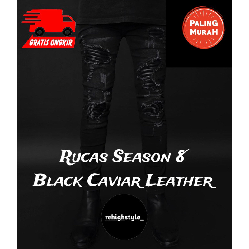 Jual CELANA RUCAS BLACK CAVIAR LEATHER SEASON 8 | Shopee Indonesia