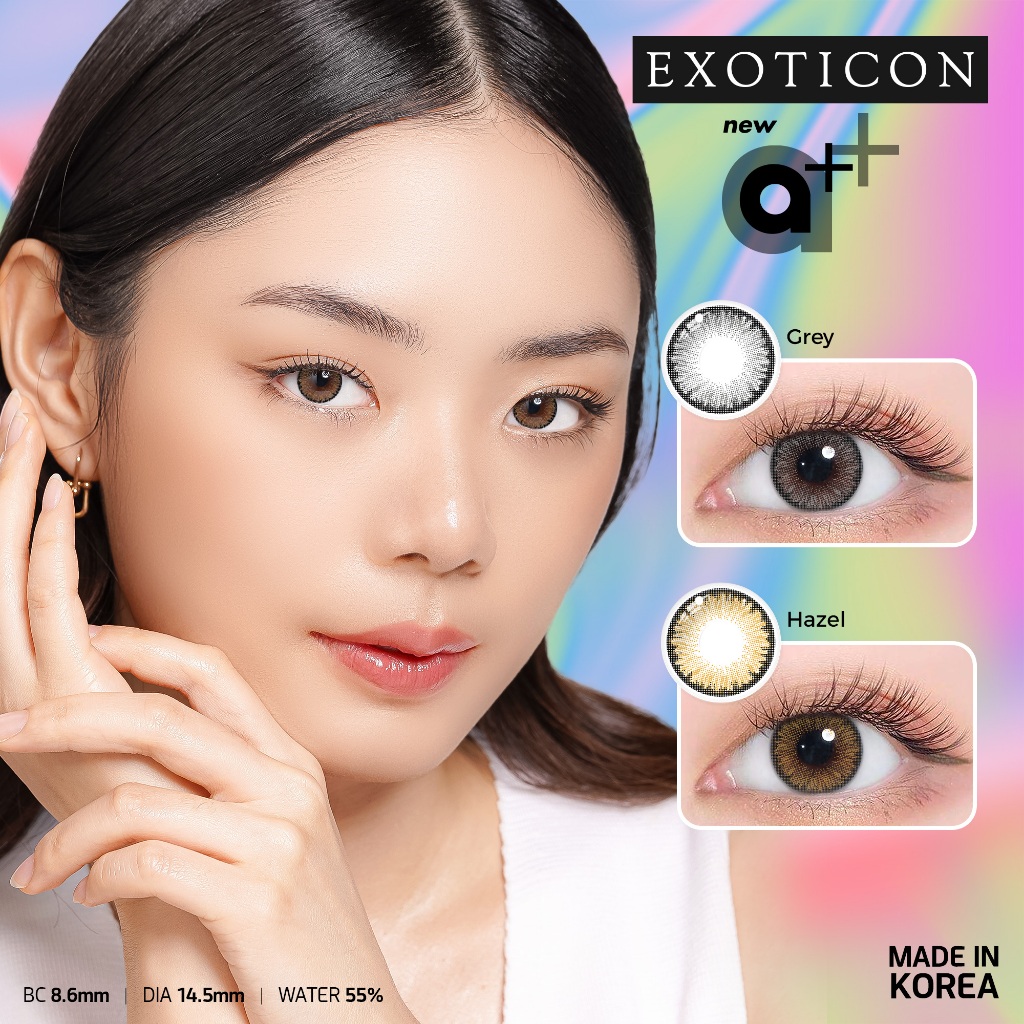 Jual Exoticon Softlens A+ New Series Grey | Hazel | Soflens Natural ...