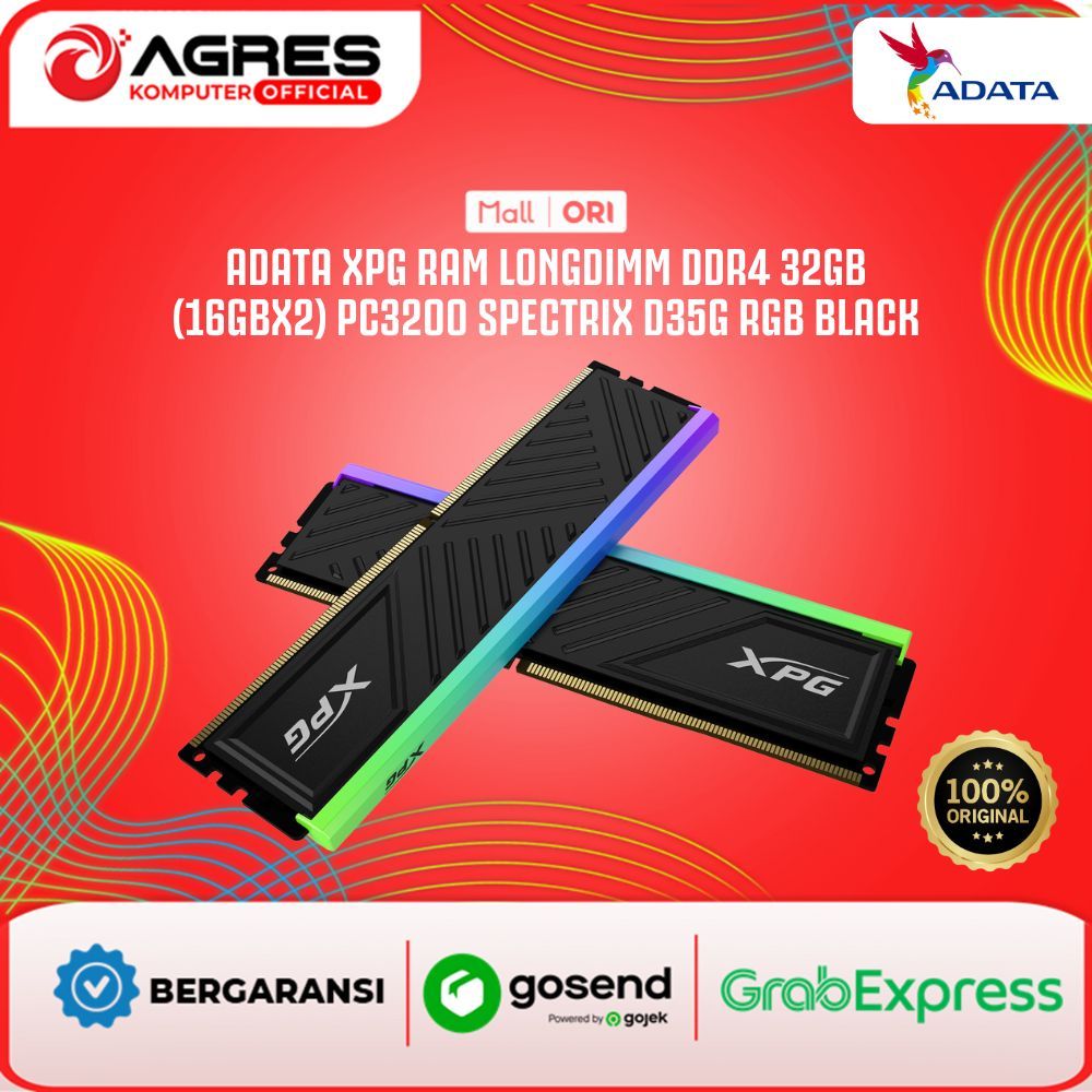 Jual ADATA XPG RAM LONGDIMM DDR4 32GB (16GBX2) 3200MHZ SPECTRIX D35G ...