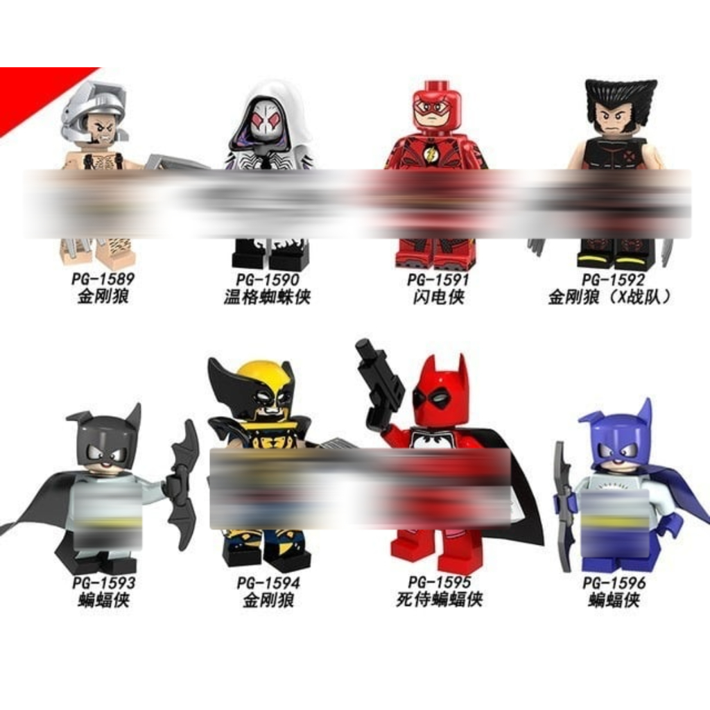 Jual PG8147 BAT MITE SPIDER GWEN WEAPON X WOLVERINE FLASH Action Figure ...