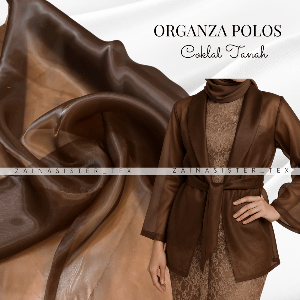 Jual Kain Bahan Organza Polos Organdi Kaca Silk Per 1/2 Meter Warna ...