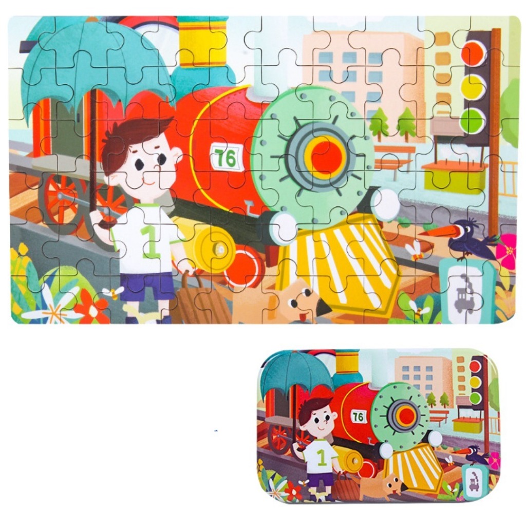 Jual Puzzle Kayu 60pcs Kotak Besi / Wooden Puzzle 60pcs / Puzzle Kaleng ...