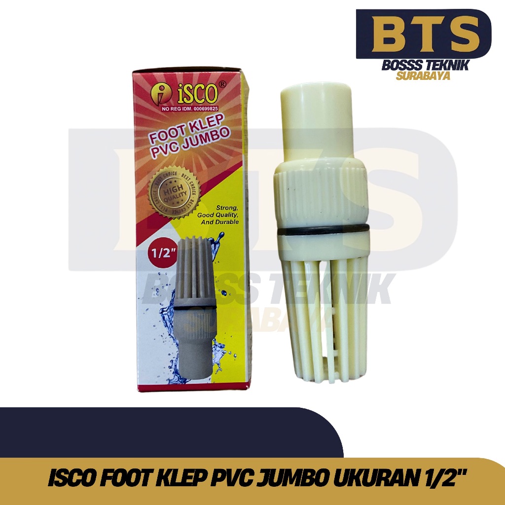 Jual Foot valve / Foot Klep / Tusen Klep PVC Jumbo Klep Gading 1/2 Inch ...