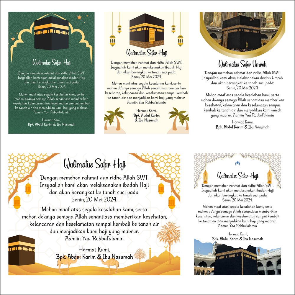 Jual stiker walimatus safar umroh haji , syukuran umroh , syukuran haji ...