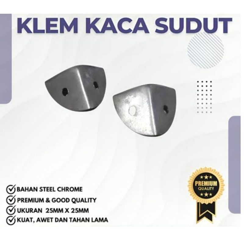 Jual Klem kaca sudut, plat kaca pojok, plat kaca sudut siku sudut, klem ...