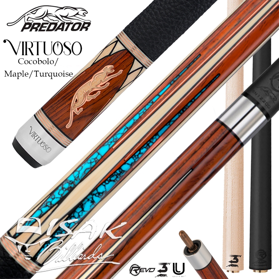 Jual Predator Virtuoso Cocobolo Turquoise Pool Cue - Low Deflection ...