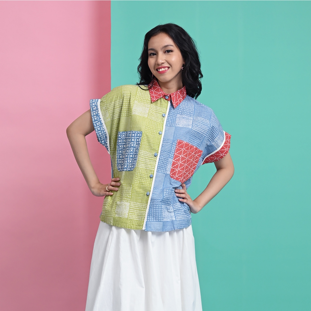 Jual PART of Mirae - Chaeri PART0320, Blus kasual batik wanita modern ...