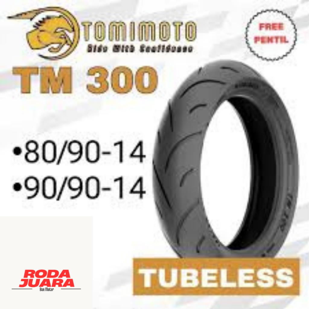 Jual BAN TOMIMOTO RING 14 80/90 90/90 TM-300 SATUAN/SEPASANG BAN ...