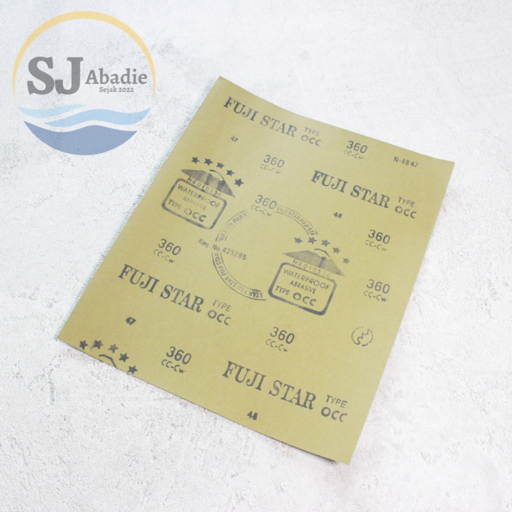 Jual (10 PC) FUJI STAR Amplas Air Lembaran Grit 80 - 2000 Waterproof ...